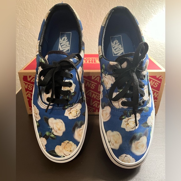 Vans | Shoes | Vans Era Romantic Floral Sneakers Rose Blue | Poshmark